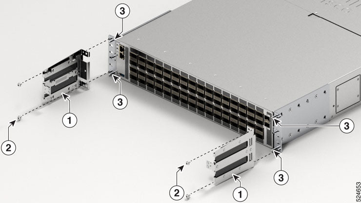 Cisco 8K-2RU-CBLMGMT | 2RU chassis cable management | 19-inch rack | f ...